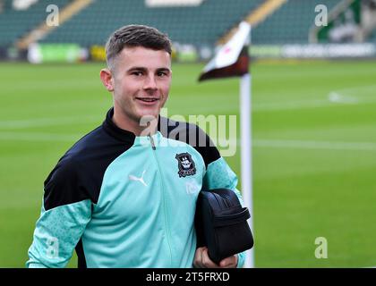 Adam Randell of Plymouth Argyle arrives during the Sky Bet Championship ...