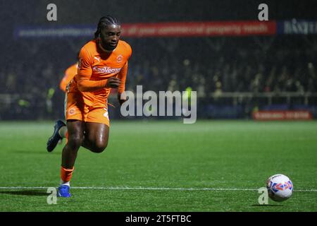 Kylian Kouassi of Blackpool. - Bromley v Blackpool, Emirates FA Cup ...