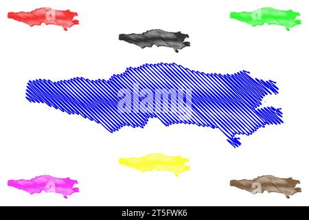 Lake Chapala (United Mexican States, Mexico, central america) map ...