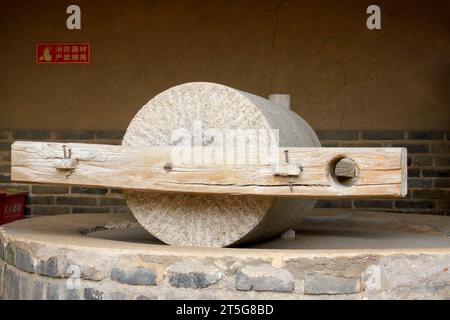 Ancient Chinese tools used for grinding wheat, in Chinese rural areas ...
