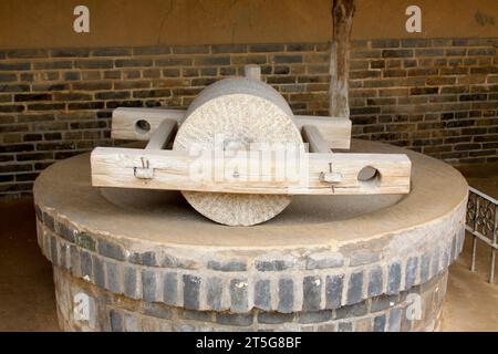Ancient Chinese tools used for grinding wheat, in Chinese rural areas ...