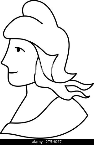 Vector Marianne icon. Traditional French symbol illustration. Female ...