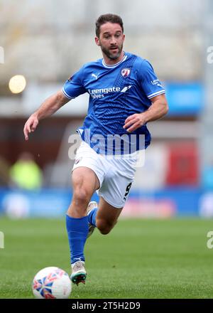 Will Grigg of Chesterfield in action during the Sky Bet League 2 match ...