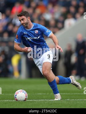 Will Grigg of Chesterfield in action during the Sky Bet League 2 match ...