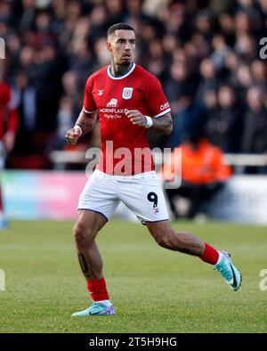 Crewe Alexandra's Courtney Baker-Richardson battles for possession with ...