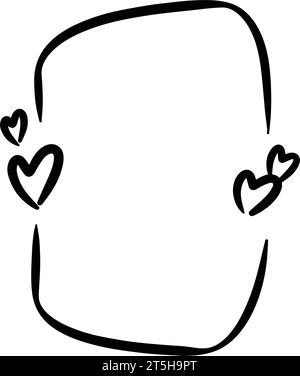 Heart textbox frame border abstract outline shape icon for decorative ...