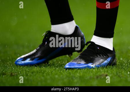 The Adidas X Crazyfast Bugatti football boots worn by Rafael Leao of AC ...