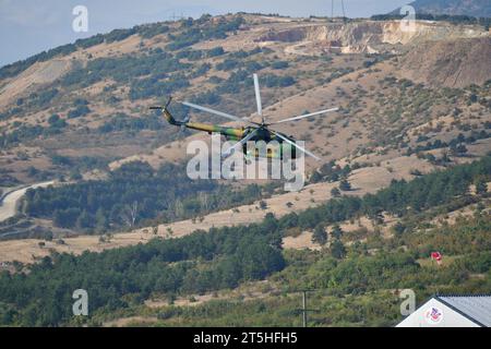 Macedonia, Stenkovec Sports Airport. The helicopter of the Macedonian ...
