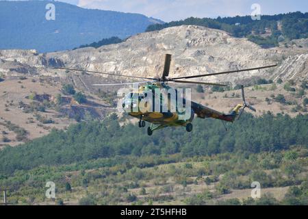 Macedonia, Stenkovec Sports Airport. The helicopter of the Macedonian ...