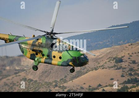 Macedonia, Stenkovec Sports Airport. The helicopter of the Macedonian ...