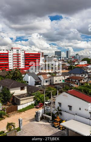 View of city center, direction of Lang Xang Road's area, Vientiane ...