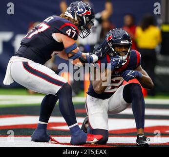 Houston Texans fullback Andrew Beck is introduced before an NFL ...