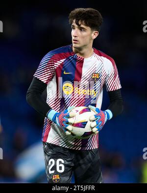 Ander Astralaga of FC Barcelona looks on during the LaLiga EA Sports ...
