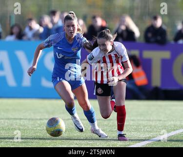 Durham Women's Poppy Pritchard in action with Halle Houssein of Reading ...