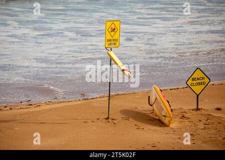 Beach closed dangerous currents and surf warning signs,Newport Beach ...