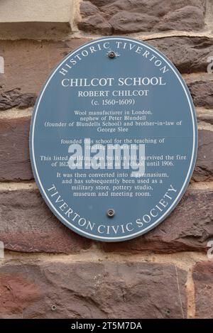 Chilcot School, Tiverton, Devon, a free school for poor children opened ...
