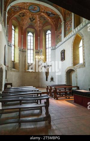 Ceiling of ancient Ljubljana Castle Chapel of St George rebuilt in 1747 ...