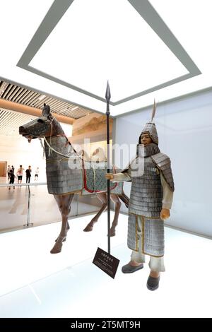 Beijing - June 28, 2019: Ancient Chinese cavalry equipment in the ...