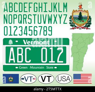Vermont road and highway map. Vector illustration Stock Vector Image ...