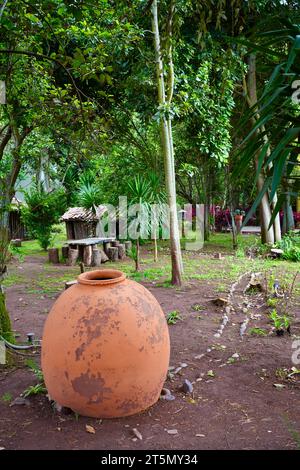 Large Terracotta Pot in a beautiful garden setting. Peru Stock Photo ...