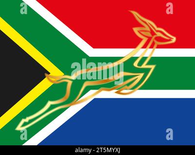 Rugby World Cup 2023 and champion South African team Springboks logo ...