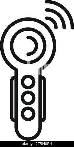 Game control handle line icon, graphics resource template, vector ...