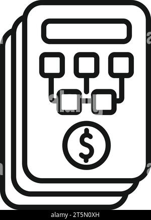 Loan scheme icon outline vector. Credit cost. Cash budget Stock Vector ...