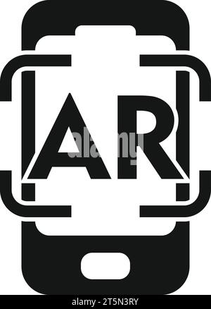 Augmented reality scan control icon simple vector. Game digital. Review ...