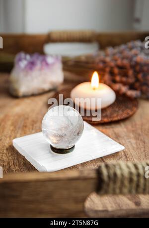 Gemstone sphere or crystal balls known as crystallum orbis and ...
