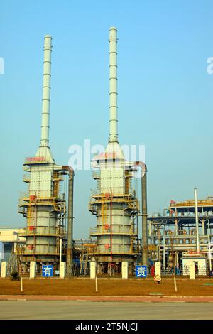 Furnace for heating oil at the refinery. The equipment for oil refining ...