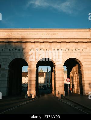 Vienna, Austria. View of the Outer Castle Gate (Äußeres Burgtor), the ...