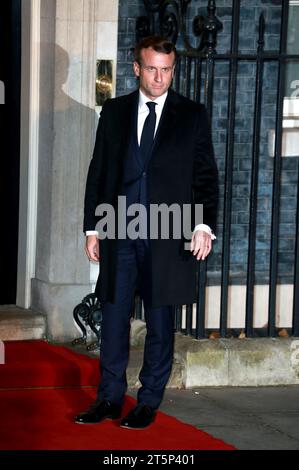 France's President Emmanuel Macron arrives at the U.S. Capitol to meet ...