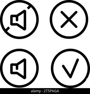 Volume level icon. Volume Adjustment linear icon. Vector illustration ...