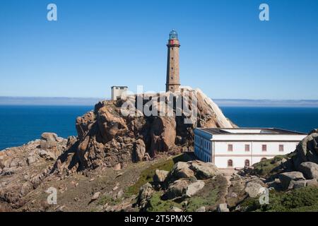 Vello lighthouse view, Galicia, Costa da Morte, Spain. Spanish landmark ...