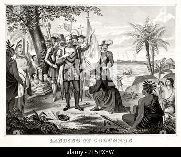 Christopher Columbus Landing in New World, 1492 Stock Photo - Alamy
