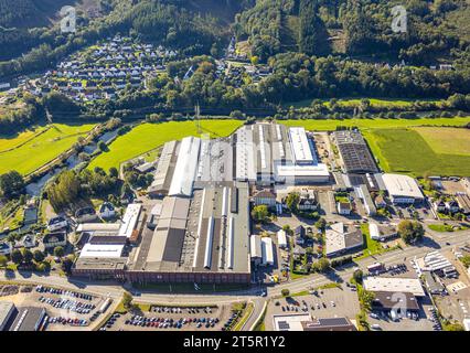 Aerial photo, Novelis Deutschland GmbH aluminum supplier, housing ...