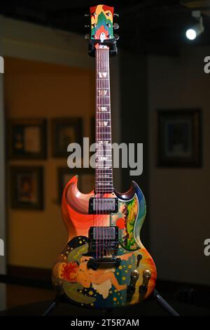 Eric Clapton's Fool guitar on display during the media preview for ...