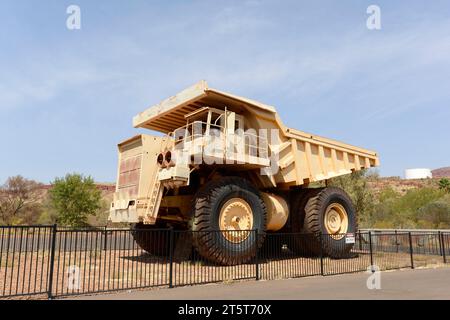 A huge Mark 36 Lectra Haul Truck on display at Tom Price, a mining town ...