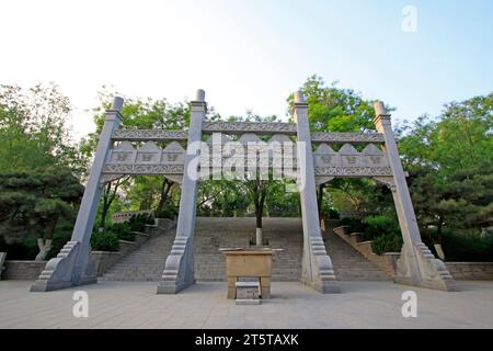 Chinese traditional stone arch, closeup of photo Stock Photo - Alamy