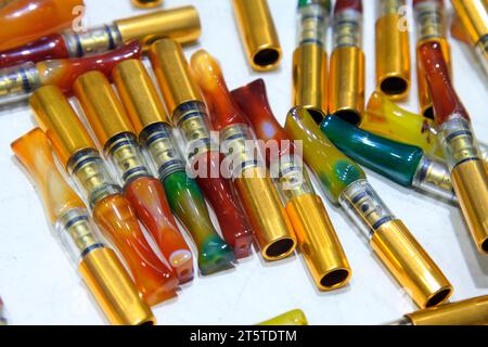 Cigarette filter tip, closeup of photo Stock Photo - Alamy