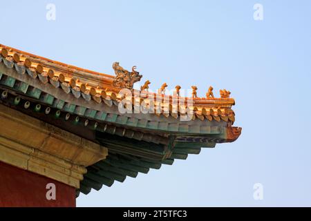 Chinese ancient architectural landscape, Glazed tile roof Stock Photo ...