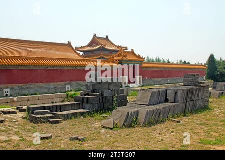 Chinese ancient architectural landscape and idle blue bricks in Eastern ...