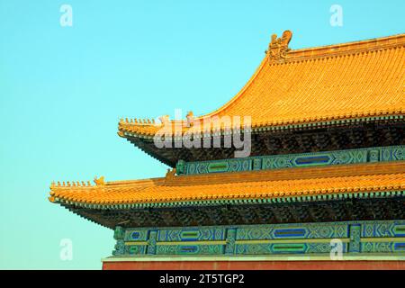 glazed tile roof, Chinese ancient architectural landscape in Eastern ...