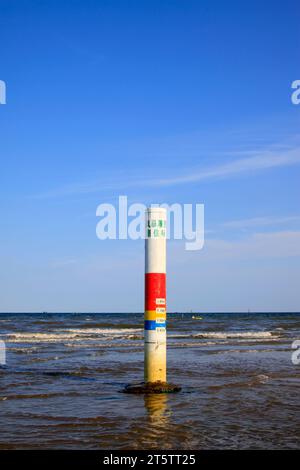 storm surge alert water level mark, closeup of photo Stock Photo - Alamy