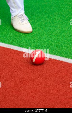 Chinese gate ball and athlete's legs, closeup of photo Stock Photo - Alamy