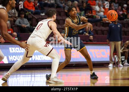 November 6, 2023: Virginia Tech Hokies guard Brandon Rechsteiner (10 ...