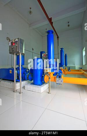 Sewage treatment plant blower group, closeup of photo Stock Photo - Alamy