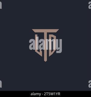 LD initial monogram logo design with pentagon shape style design ideas Stock Vector Image & Art ...