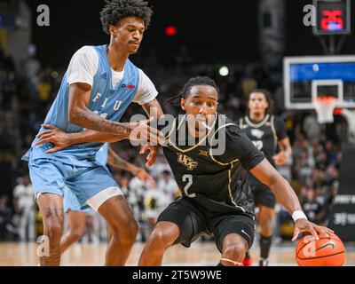 November 6, 2023: UCF guard Shemarri Allen (2) dunks the ball over FIU ...