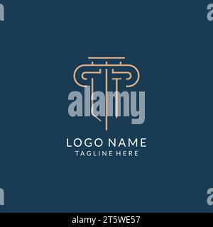 LT initial monogram with pillar shape logo design inspiration Stock Vector Image & Art - Alamy